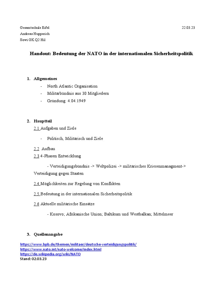 Handout Muster PDF | PDF