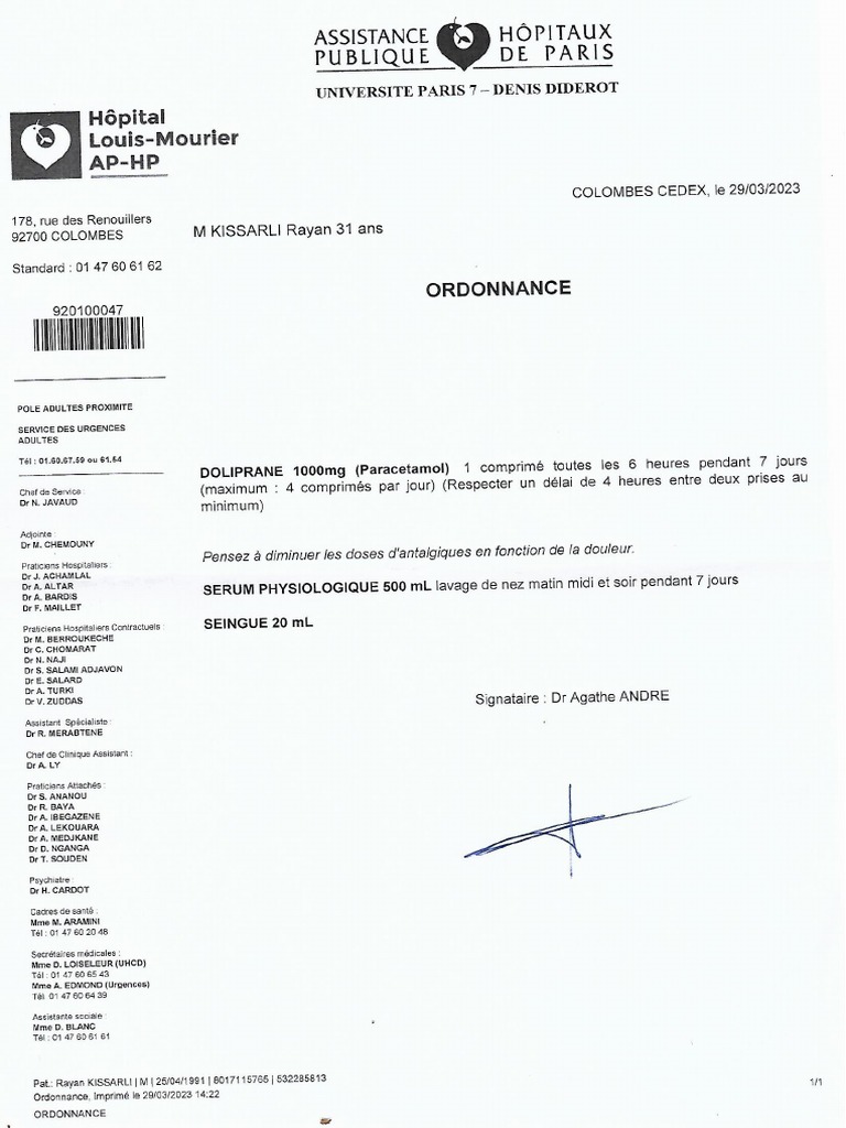 Scan Ordonnance | PDF