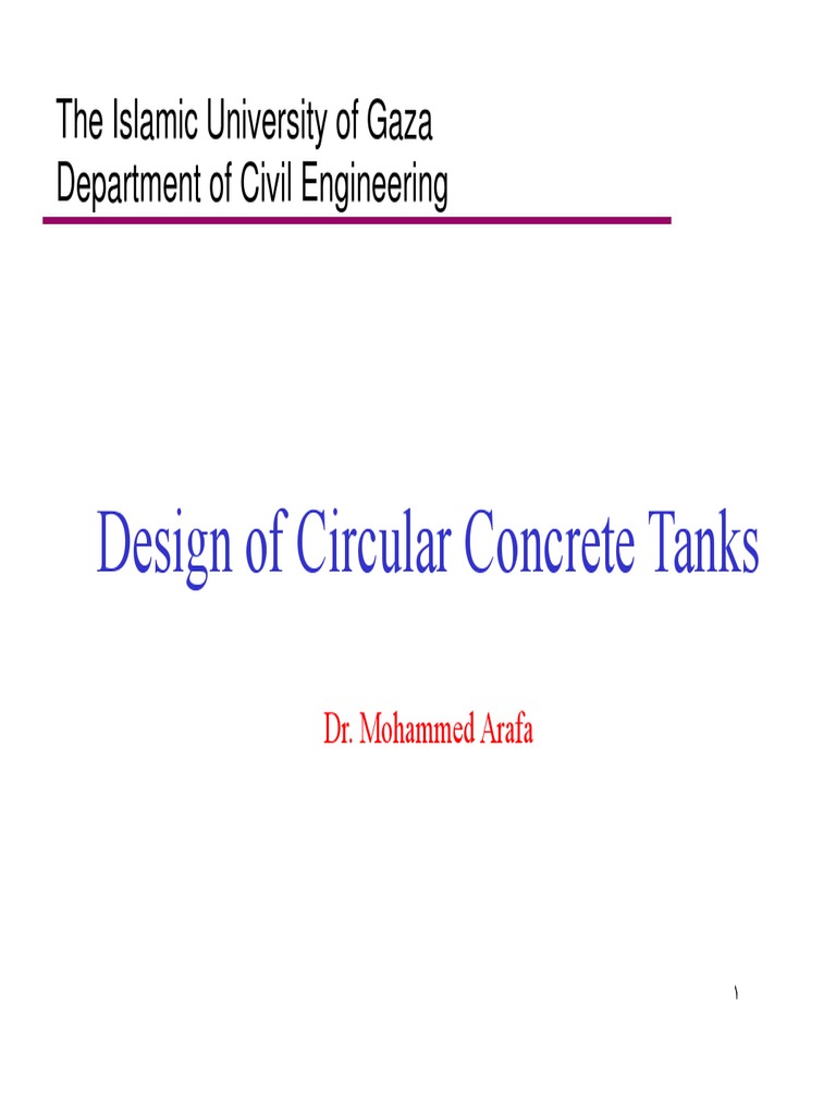 Design of Circular Concrete Tanks Design | PDF | Strength Of Materials ...