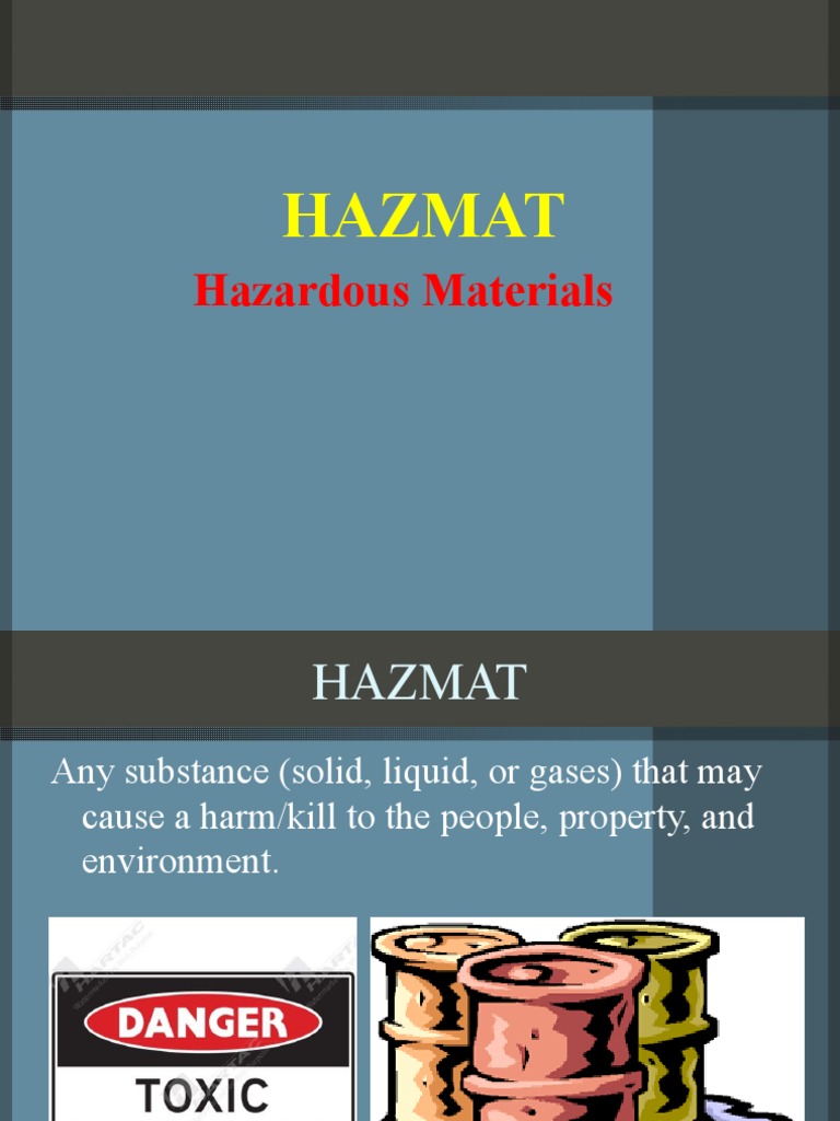 Hazmat Lecture FIre Tech | PDF | Dangerous Goods | Combustion