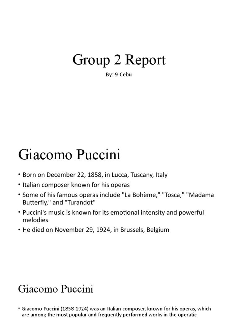 Group 2 Report Mapeh | Download Free PDF | Richard Wagner | Giacomo Puccini
