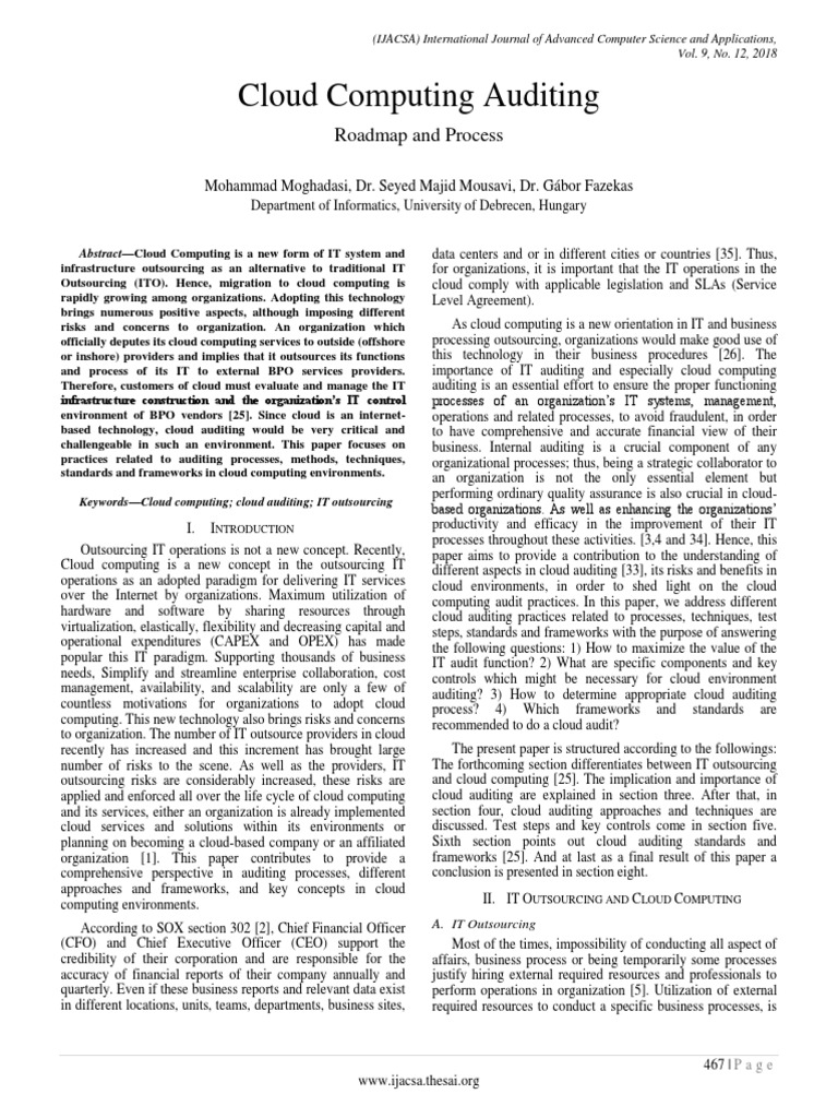 Cloud Computing Auditing Pdf