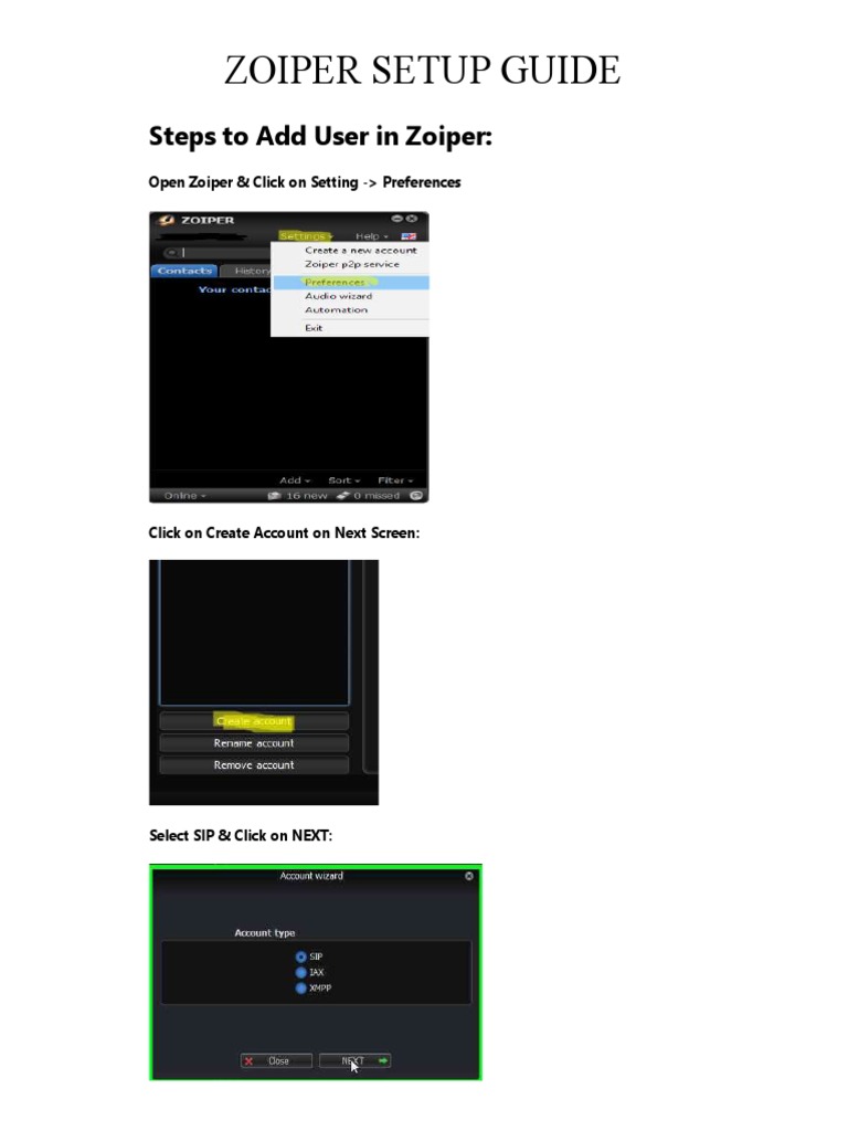 Zoiper Setup and Configuration Guide | PDF | Business