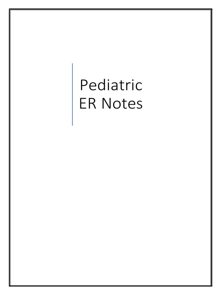 ER Clinical Notes | PDF | Coagulation | Bleeding