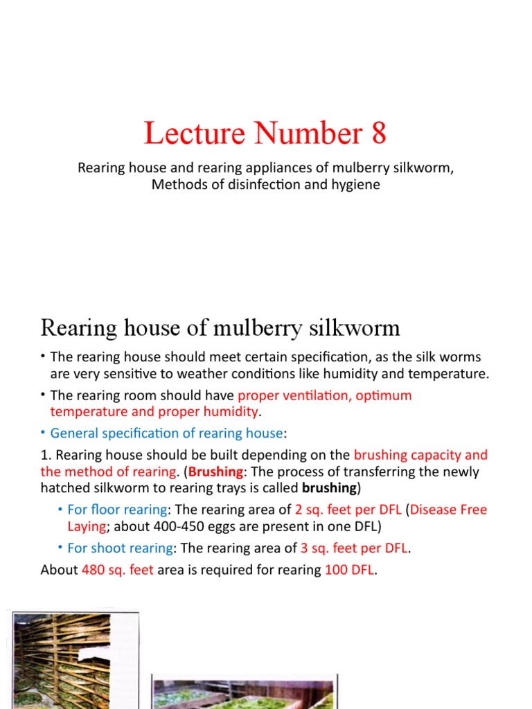 Lecture Rearing House and Rearing Appliances of Mulberry Silkworm ...