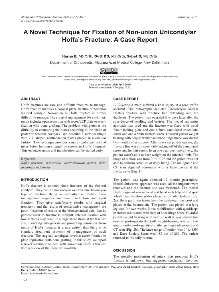 Hoffa Fracture | PDF | Knee | Injury