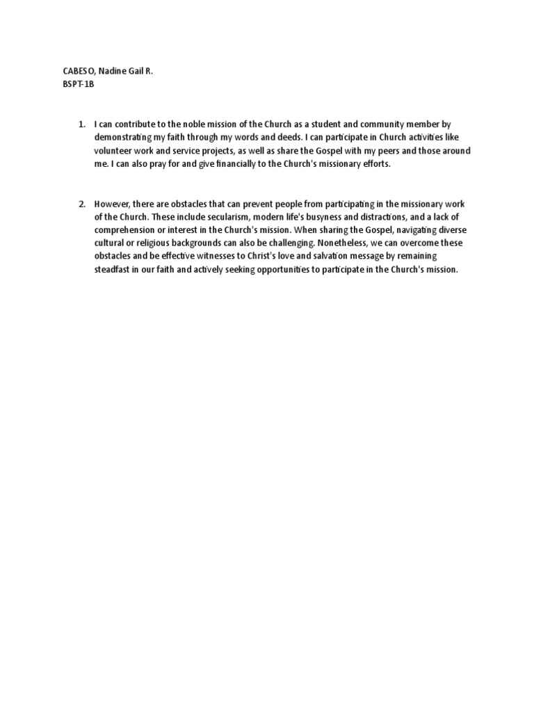 NSTP-Reflection Paper On Apostolicam Actuositatem | PDF