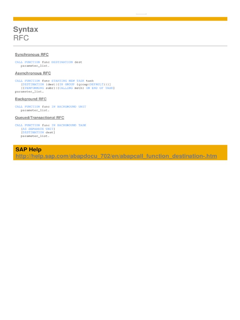 Rfc Syntax | PDF