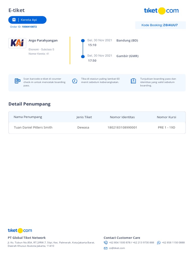 Contoh Dokumen Reimburse Tiket | PDF