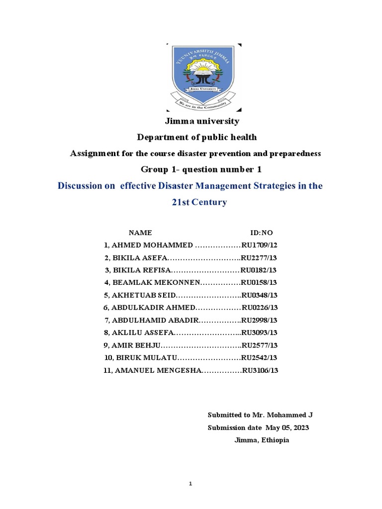 Effective Disaster Management Strategies in 21st Century | PDF | Emergency Management | Disaster ...