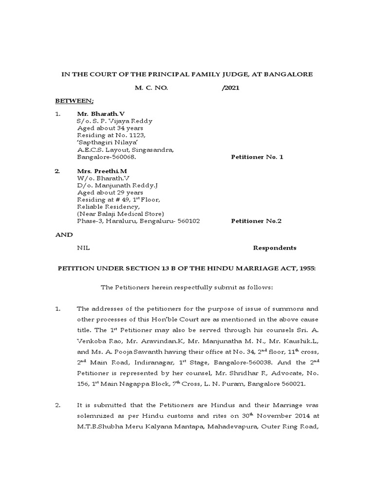 13B Mutual Divorce | PDF | Law