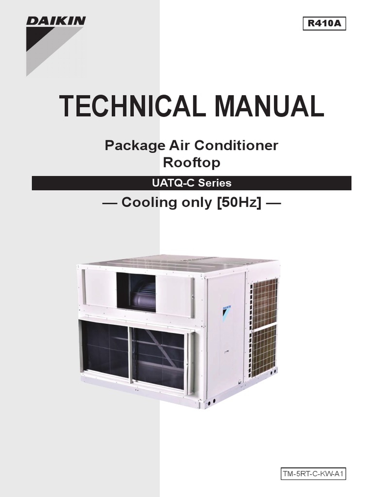 Daikin Package Air Conditioner Rooftop UATQ-C Series | PDF | Air Conditioning | Heat Exchanger