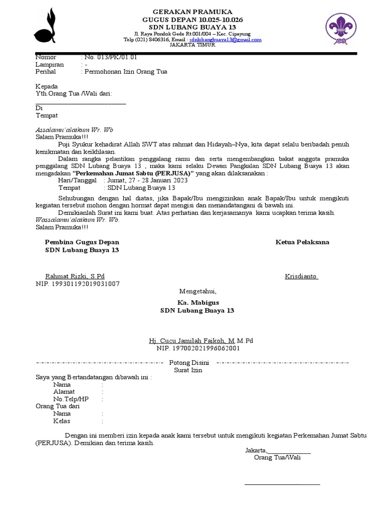 Surat Izin Perjusa | PDF