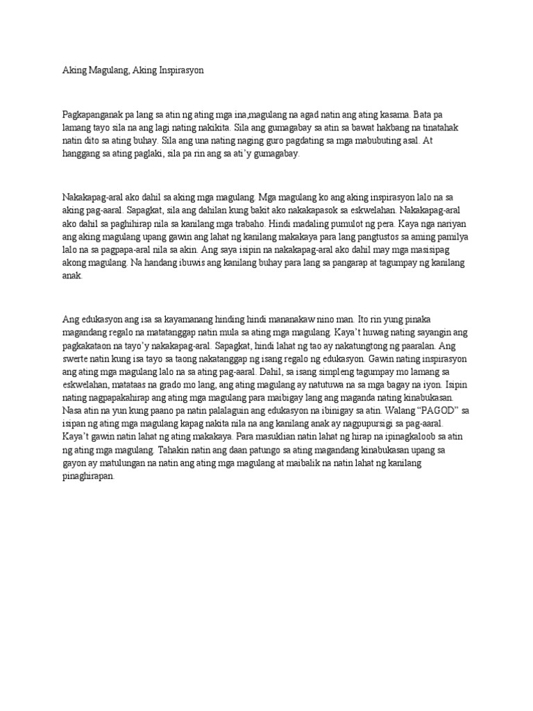 Aking Magulang | PDF