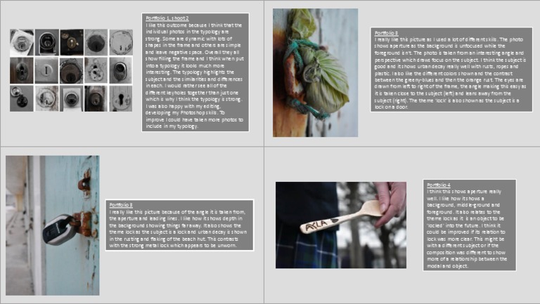 Portfolio 5 Best Portfolio 1-4 | PDF | Composition (Visual Arts) | Vision