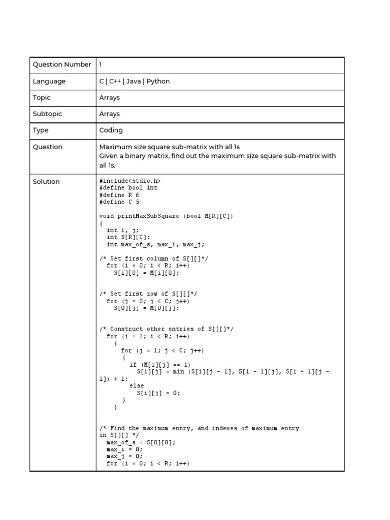 Tcs Nqt Practise Questions Pdf Algorithms Computer Programming 2029