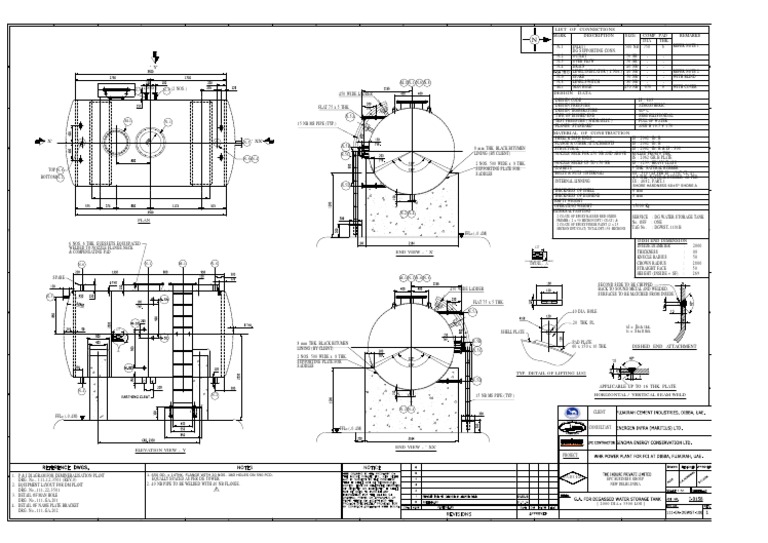 DG Water Storage Tank Design Details | PDF