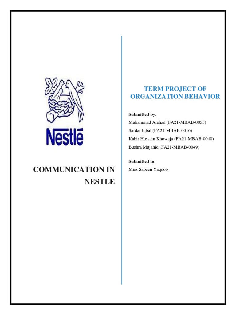 Nestle and Communication - Final | PDF
