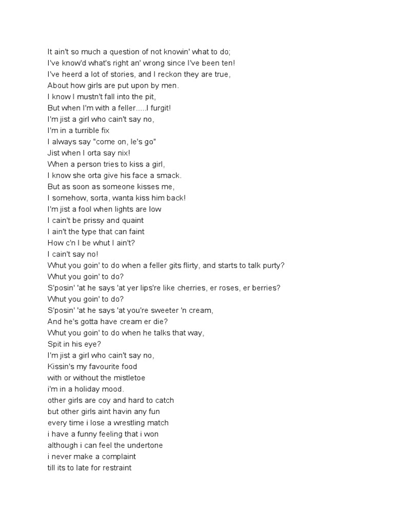 Oklahoma Lyrics | PDF