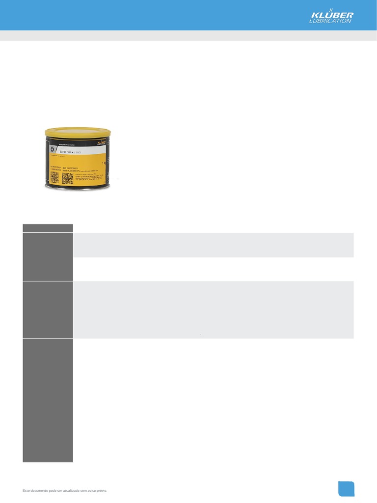 Kluber Barrierta L55 (Graxa) | PDF