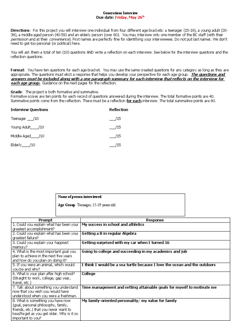 Generations Interview Daniel Hogue p7 | PDF | Thought | Adolescence