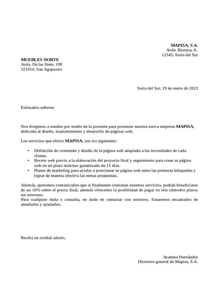 Carta de Oferta | PDF