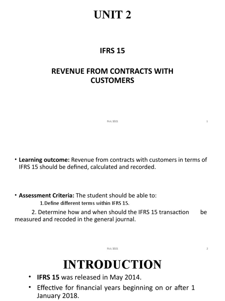 IFRS 15 Slides | PDF
