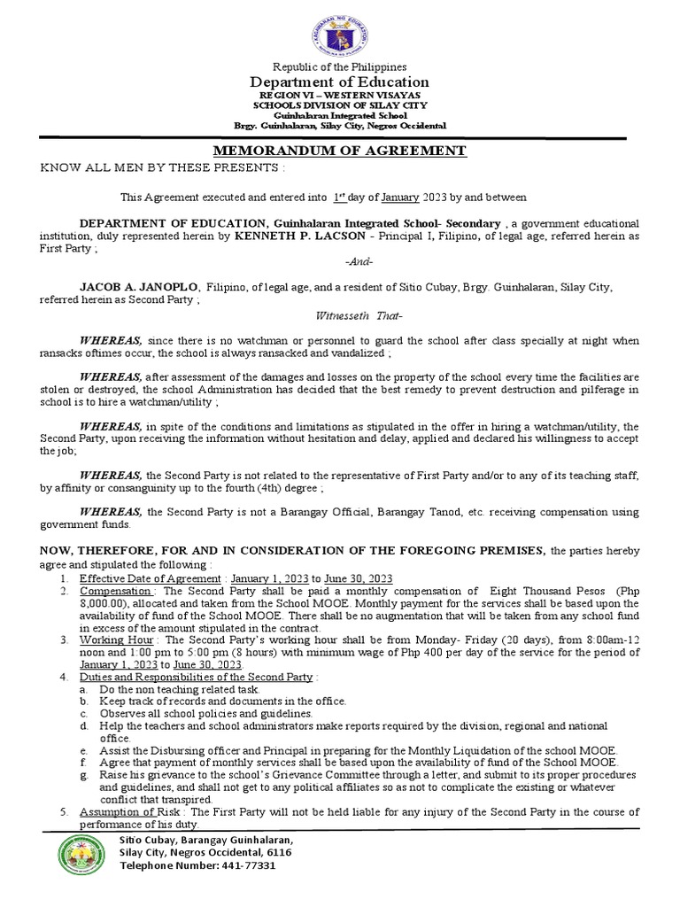 Clerk MOA | PDF | Common Law | Government