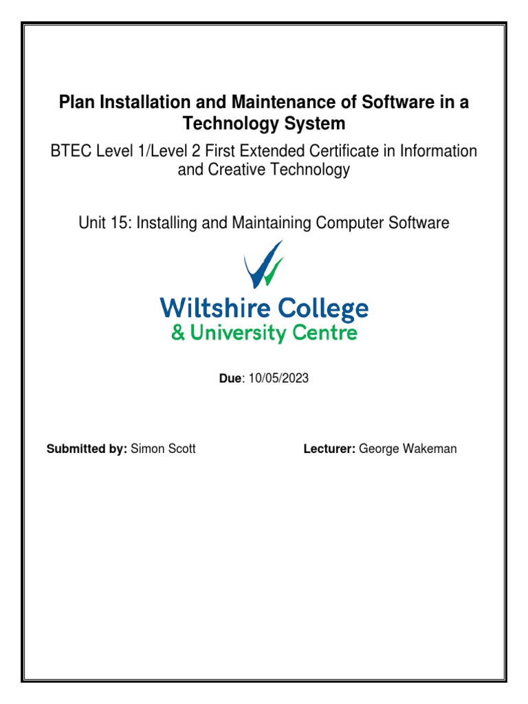Software Installation & Maintenance Guide | PDF