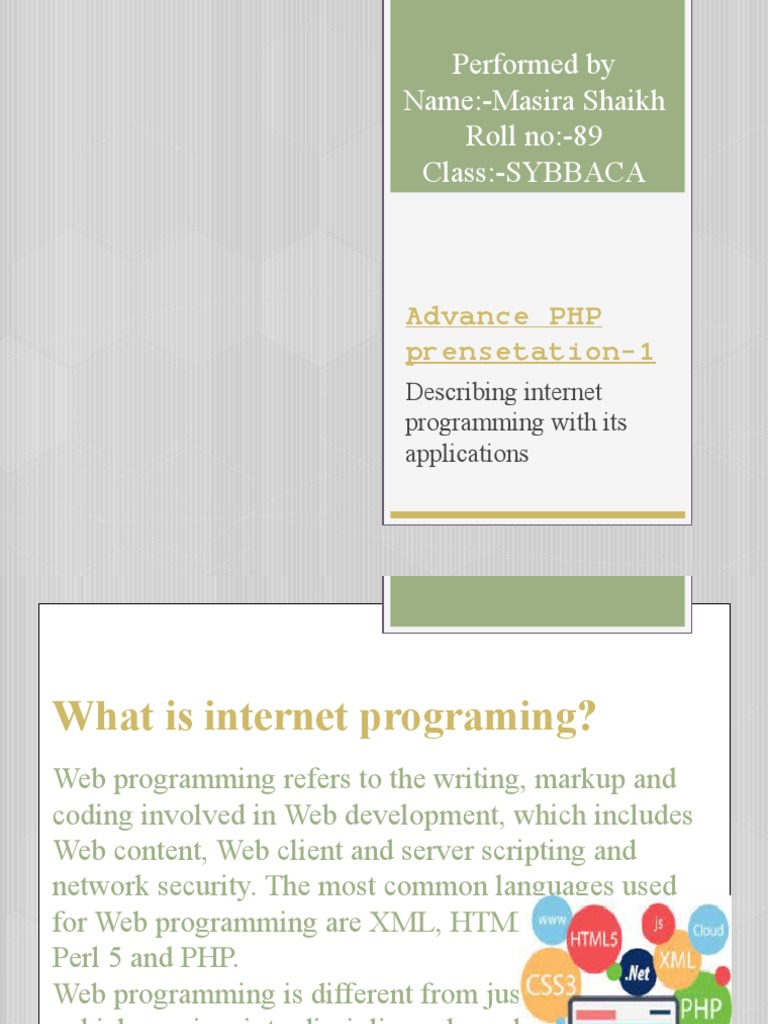 Advance PHP Prensetation-1 | PDF