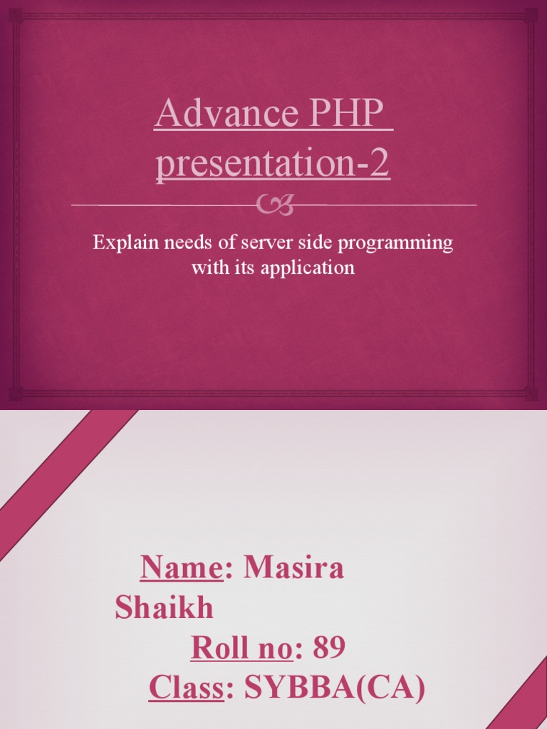 Advance PHP-2 | PDF | Dynamic Web Page | Networking
