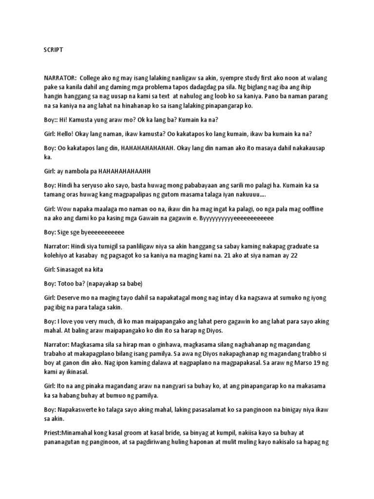 SCRIPT Tagalog | PDF