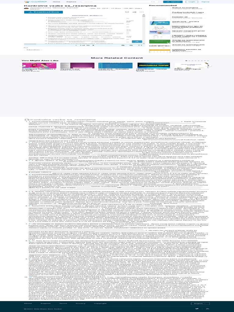 Kontrolne Vezbe Sa - Resenjima | PDF