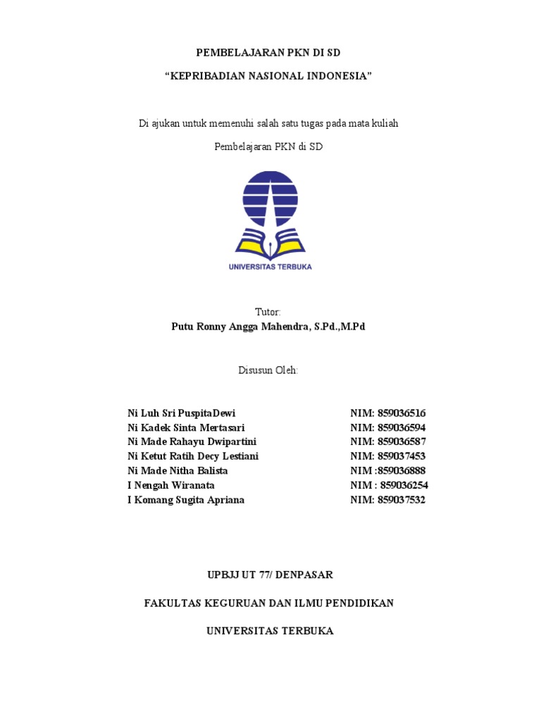 Pembelajaran PKN Di SD | PDF