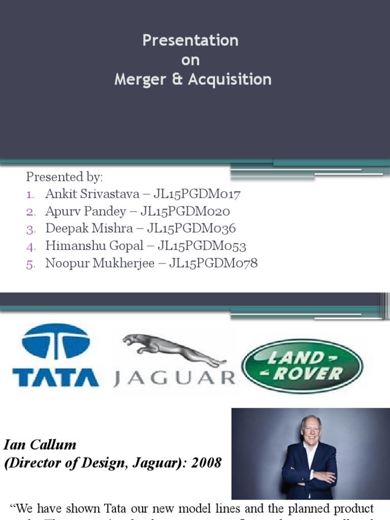 An Analysis of Tata Motors' Acquisition of Jaguar Land Rover | PDF ...