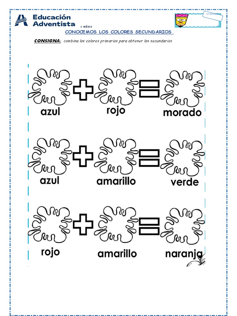 Ficha Colores Secundarios | PDF