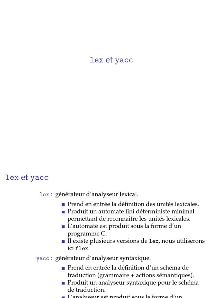 Lex Yacc | PDF