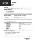 Work Immersion Resume Sample - Docx 6 PDF | PDF