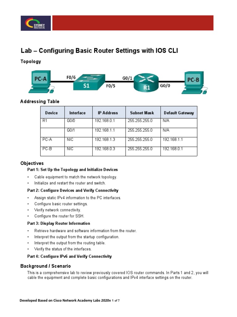 MIT 504 - Lab - 3 Configuring Basic Router Settings With IOS CLI 11 ... MIT 504 - Lab - 3 Configuring Basic Router Settings With IOS CLI 11 ...