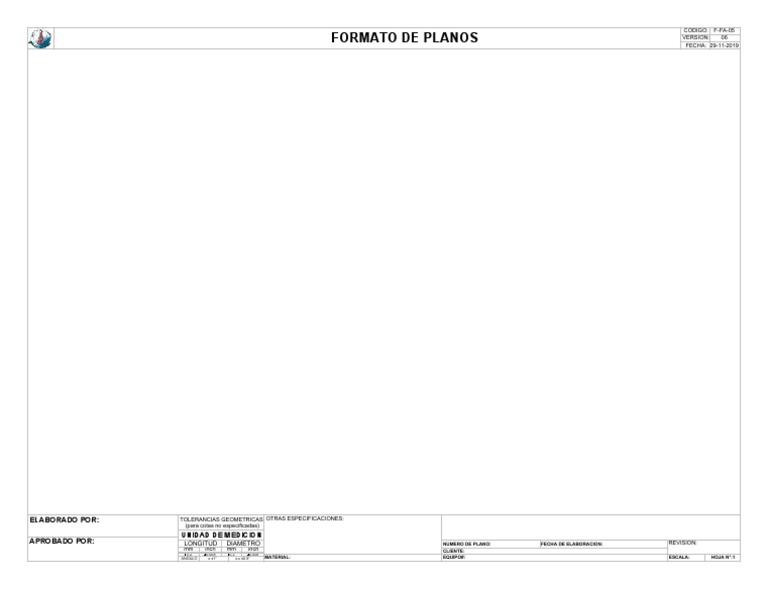 F-FA-05 Formato de Planos V6 | PDF