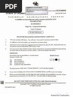 CSEC Math Paper 1 2020 | PDF