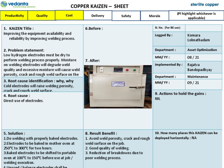 Mother Oven Required for Baking of Welding Electrode. | PDF