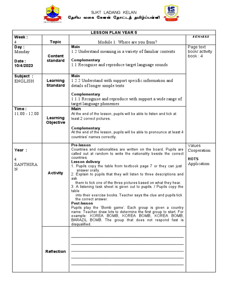 Main Complementary: Page Text Book/ Activity Book: 4 | PDF | Lesson ...