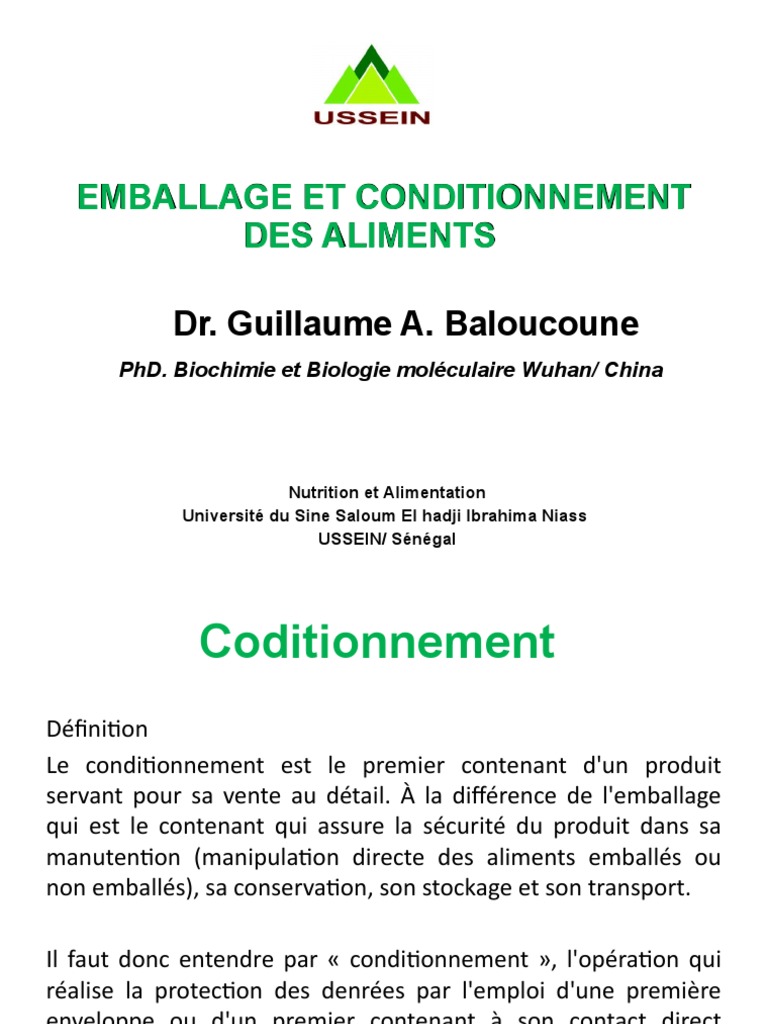 Cours Emballage Et Conditionnement Des Aliments | PDF | Conserve ... Cours Emballage Et Conditionnement Des Aliments | PDF | Conserve ...