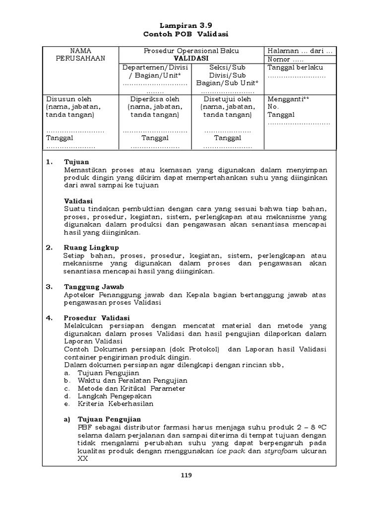 SOP Validasi Pengiriman Vaksin - CCP | PDF | Komputer