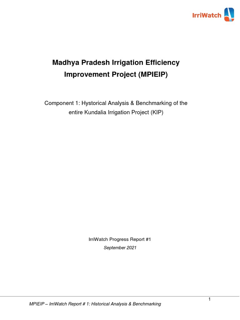 Irrigation Efficiency in Madhya Pradesh | PDF | Evapotranspiration ...
