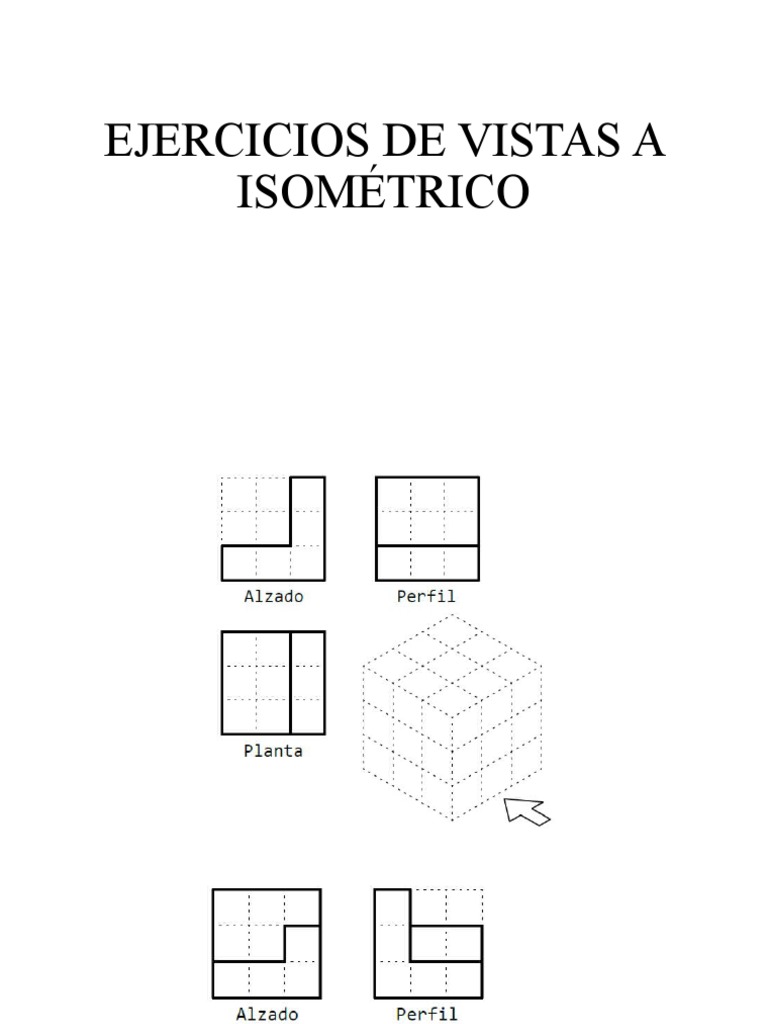Ejercicios de Vistas A Isométrico Facil | PDF