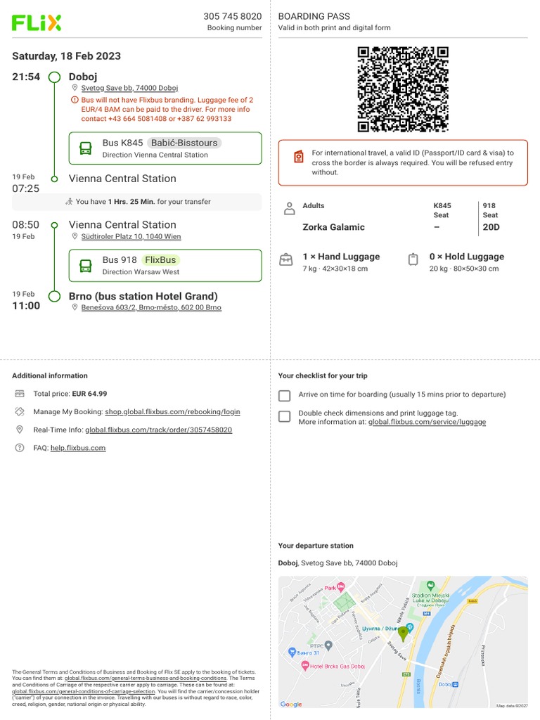 FlixBus Ticket Details for Seat 20D | PDF | Transport | National Security