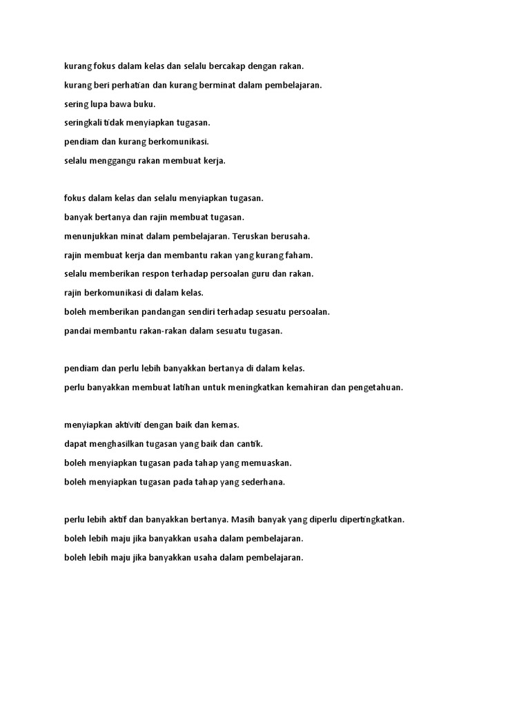 Ulasan Guru (Subjek) | PDF