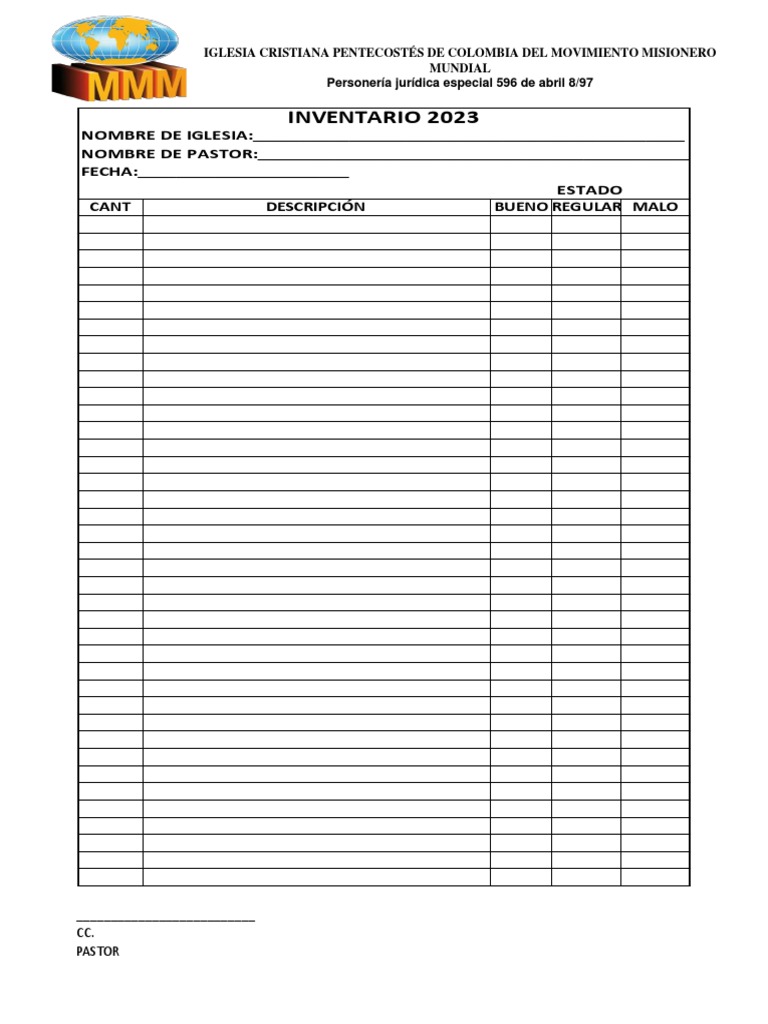 Formato de Inventario | PDF | Negocios | Finanzas y dinero